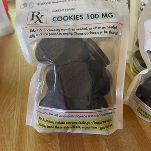 Printable Rx Label for Cookie prescription Jar 3 X 4 Cookie Rx Jar ...