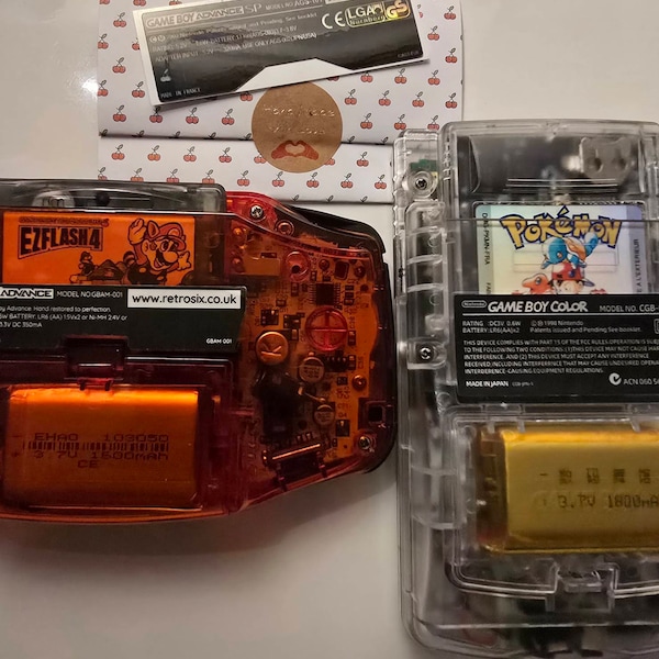 Sticker Holographic Pokémon Gameboy Linker Cartridge Ezflash Everdrive or MBC5 Multi Cart (only ...