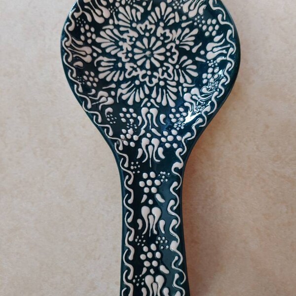 14 Color Ceramic Spoon Rest, Handmade Pottery, Spoon Rest, Kitchen ...