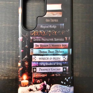 Personalized Favorite Book Phone Case, Custom Bookshelf Dark Academia ...