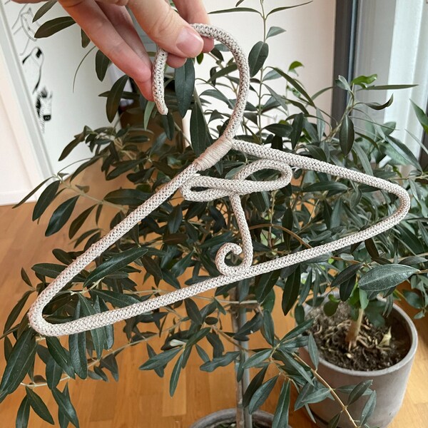 Macrame Personalized Hangers for Montessori Clothing Rack. Baby Dress ...