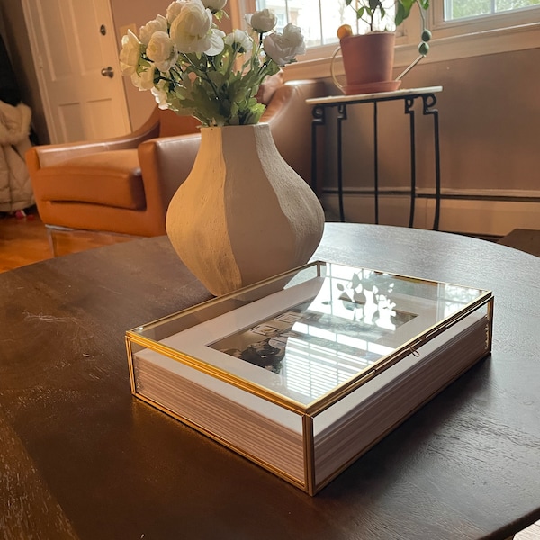 8x10" Brass & Glass Photo Print Box - Etsy