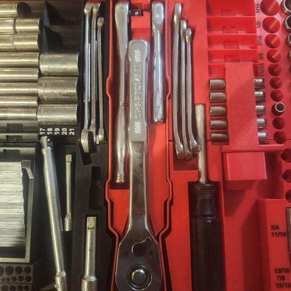 Socket Organizer for Milwaukee Packout Fits Craftsman 230 Mechanics Set ...