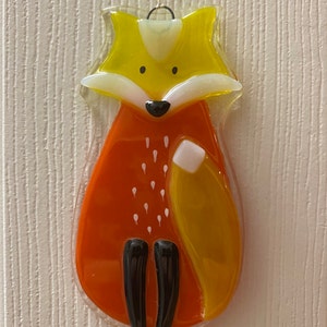 Fox ornaments Christmas ornaments Fused glass ornaments Xmas | Etsy