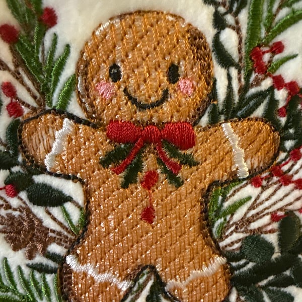 Gingerbread Man Embroidery Design, Festive Holiday Embroidery File ...