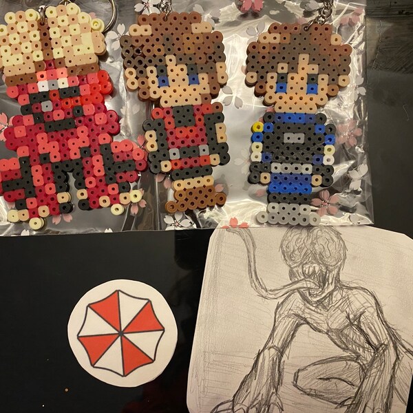 Maws Bead Sprite Keychain | Splatoon Salmon Run - Etsy