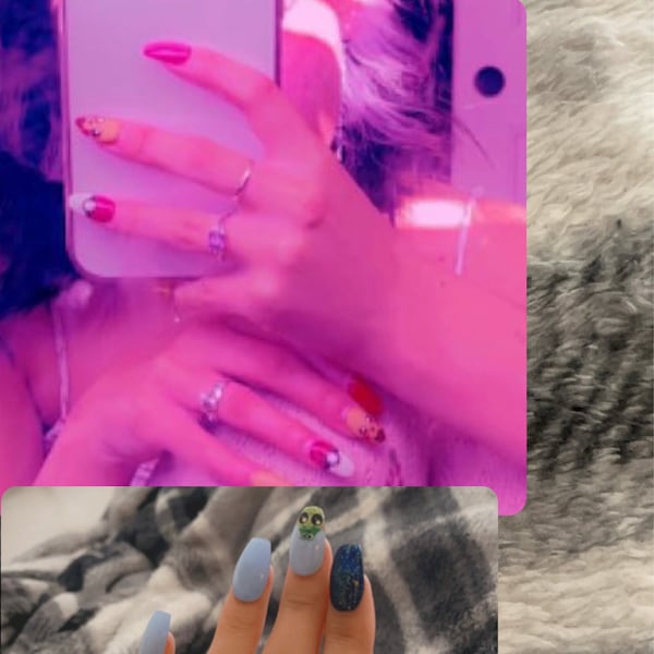 Peppa Pig and Family Nails | Custom Illustration + Foil Accent Nail ...