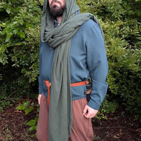 Post Apocalyptic Distressed Scarf, Splatter Red Shoulder Wrap, Ragged ...