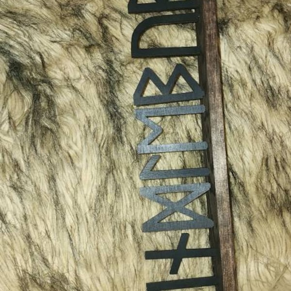 Personalized Rune Wood Sign | Norse Mythology Viking Gifts | Custom ...