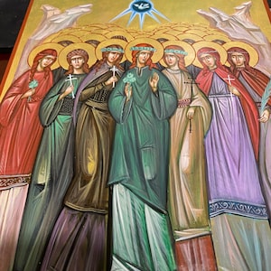 Saint Abigail Icon, St. Gobnait Icon, Deborah Religious Icon, Icon Hand ...