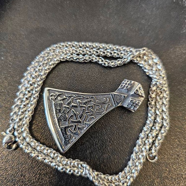 Gothic Runes Viking Engraved Ring, Dimple Encaved Pattern Ring, Black ...