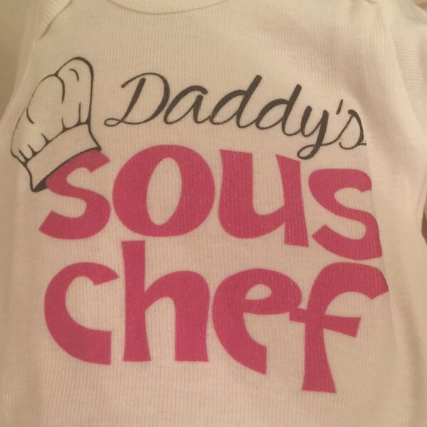 Daddy's Sous Chef Baby Onesie® Gift for Chef, Baby Onsie® for Cook, New ...