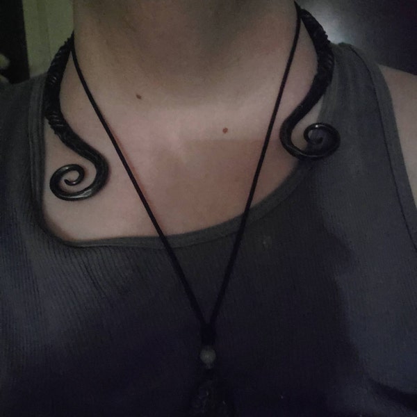 Hand-forged Twisted Steel Medieval Neck Torc With Curled Terminals ...