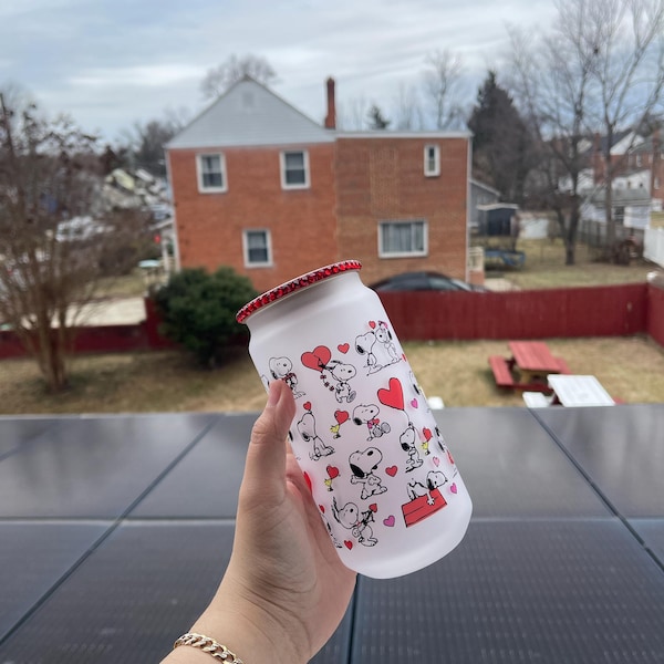 Cartoon Glass Can Wrap - Cartoon PNG - 16oz Libby Glass Can Wrap ...