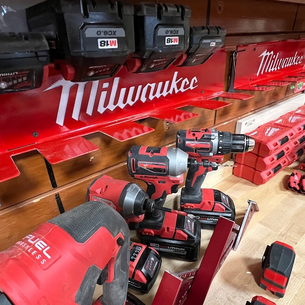 Milwaukee M18 - Power Tool / Battery Holder / Organizer / Rack / Hanger ...
