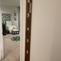 Growth Chart Ruler 3D Playroom Decor Wall Ruler Personalized Wood ...