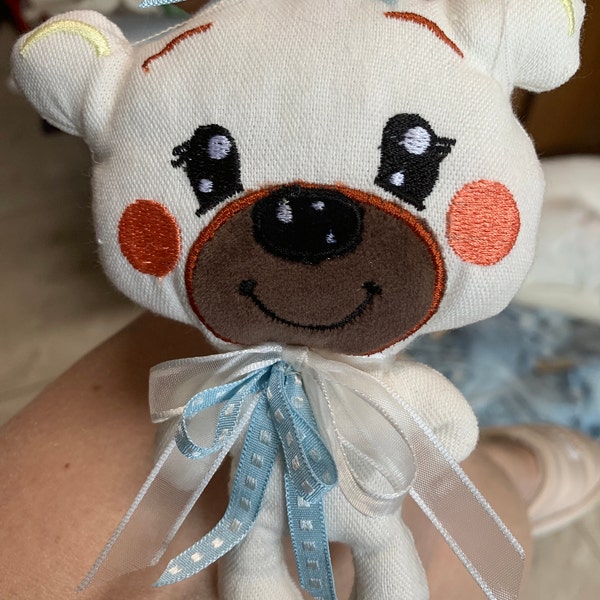 Teddy Bear Stuffie ITH Embroidery , Machine Pattern, ITH Bear Stuffie ...