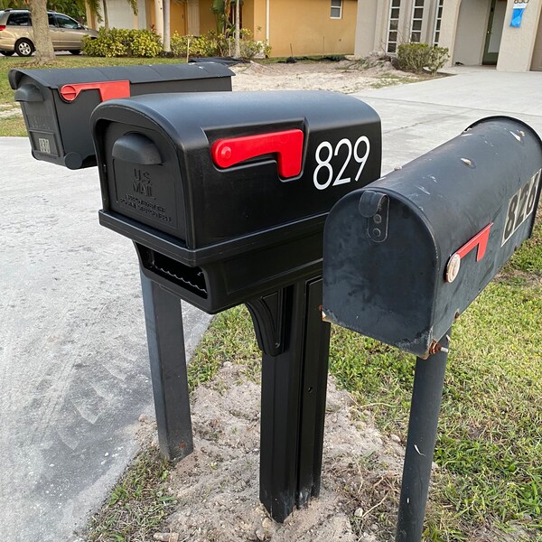 Reflective Mailbox Numbers, Reflective Mailbox Decals, Mailbox Decals ...