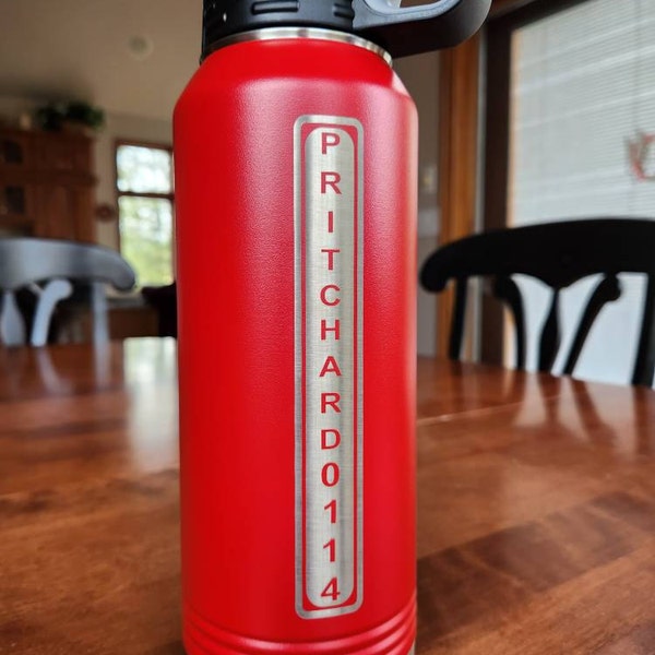 Personalized Fire Extinguisher Water Bottle, Custom Engraved ...