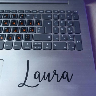 Laptop Name Decal Laptop Name Sticker Custom Name Sticker - Etsy UK
