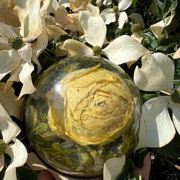 Sphere Paperweight From Flowers - Etsy
