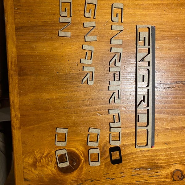 2019-2021 Custom Grill Letter Inserts for Front Grill 1/16 ABS Plastic ...