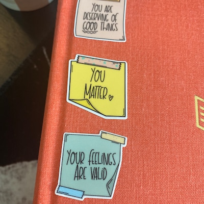 Sticky Note Affirmation Mini Sticker Set Positivity Stickers - Etsy