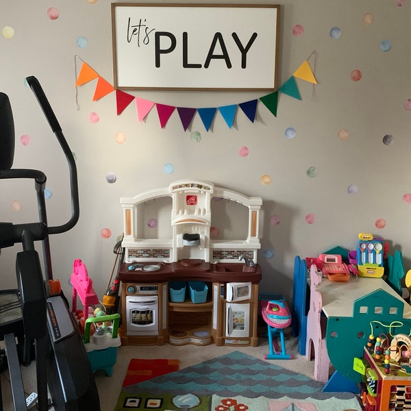 Let's Play Sign | Playroom Sign | Kids Room Decor | Kids Playroom Sign ...