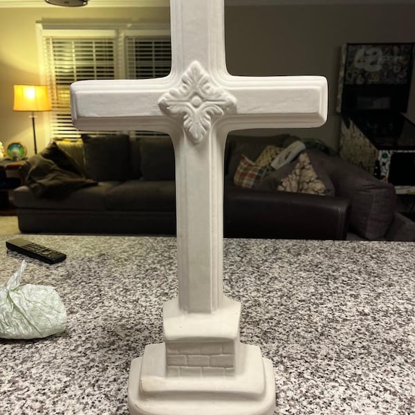 Concrete Cross Cement Garden Cross Lawn Ornament/ Memorial Cross ...