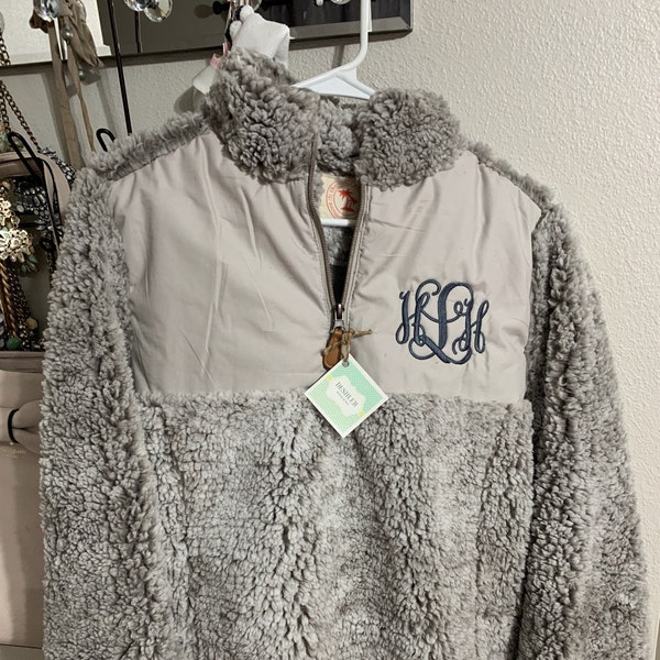 Monogram Sherpa, Monogram Sherpa Pullover, Sherpa Pullover, Monogrammed ...