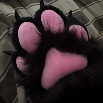 65cm Fursuit Paws Long Hand Arm Version Furry Gloves Animal Cosplay ...