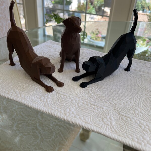 Labrador Retriever Figurine , Dog Figurine, Black Lab Figurine, Black ...