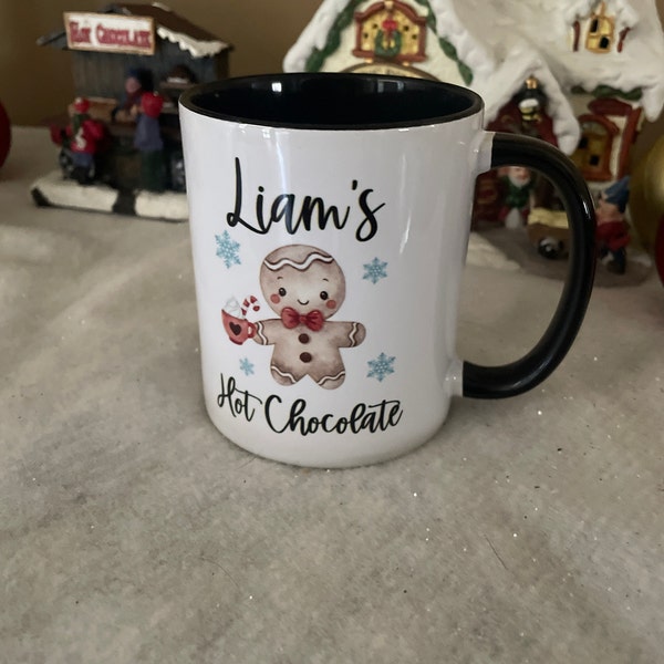 Personalized Kids Hot Chocolate Christmas Mug, Hot Cocoa Custom Name ...