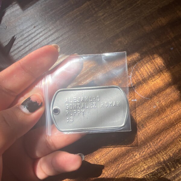 Stainless Steel US Army Dog Tag ID Set, Personalised & Embossed With ...