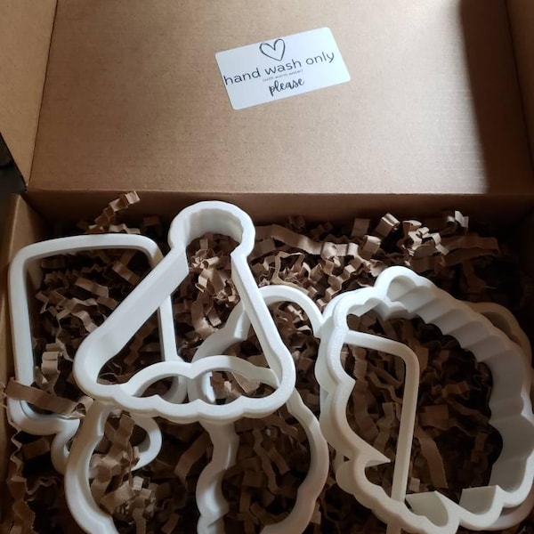 Happy Birthday Cookie Cutter Outline | Script Text Cookie Cutter ...