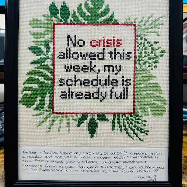 Set Bundle of 5 Five Funny Office Cross Stitch Patterns Coworker ...