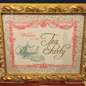 Tea Party Welcome Sign Printable: Party Decoration Sign Bridal Shower ...