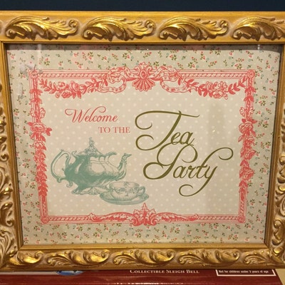 Tea Party Welcome Sign Printable: Party Decoration Sign Bridal Shower ...