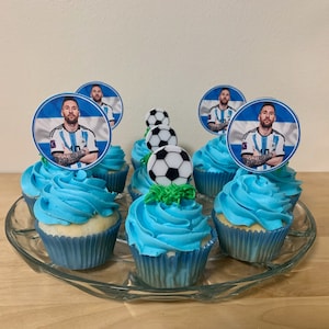 MESSI Cupcake Toppers, Messi Happy Birthday, Argentina Cake Topper - Etsy