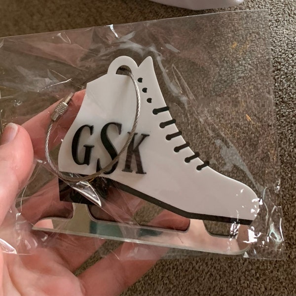 Figure Skating Bag Tag | Personalized Bag Tag | Figure Skating Keychain ...