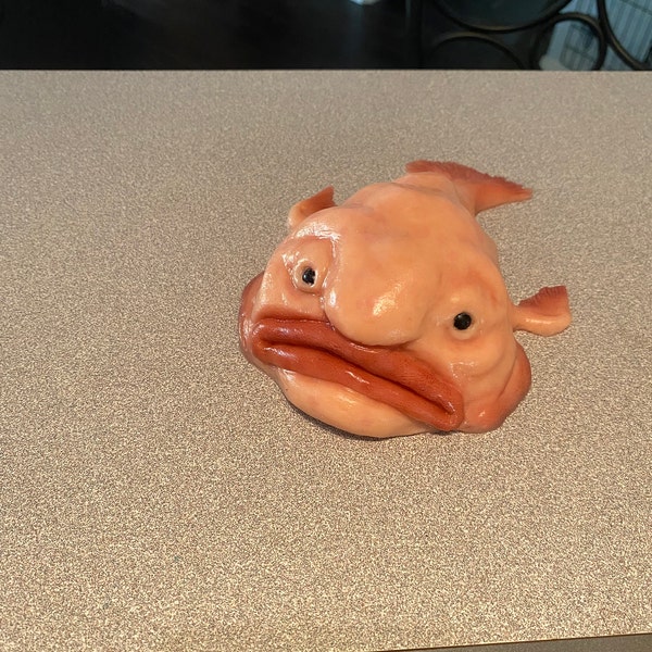 Platinum Silicone Blobfish Prop Cool Desk Item Gift Handmade Realistic ...