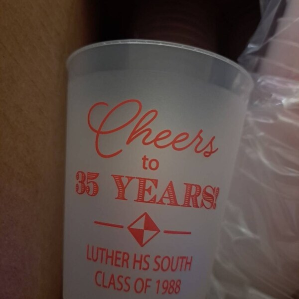 High School Reunion Cups, Class Reunion Favors, Homecoming Cups ...