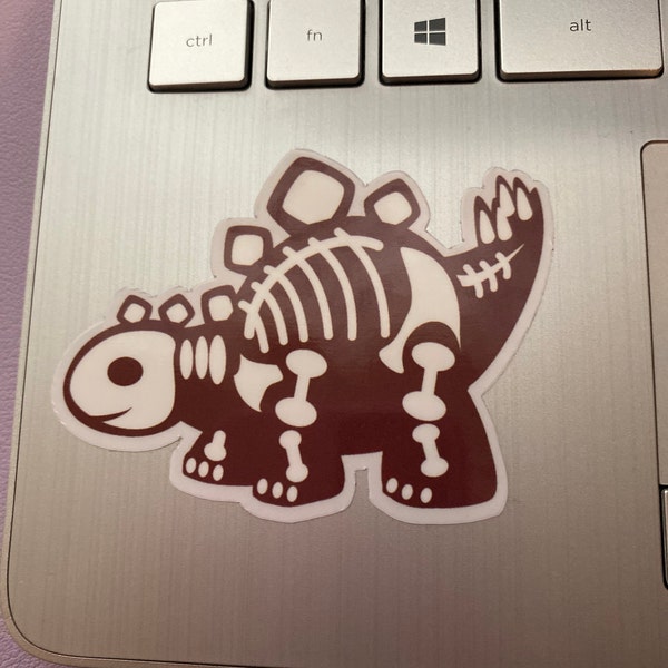 Stegosaurus Skeleton Sticker Dinosaur Sticker Cute Dinosaurs Sticker ...