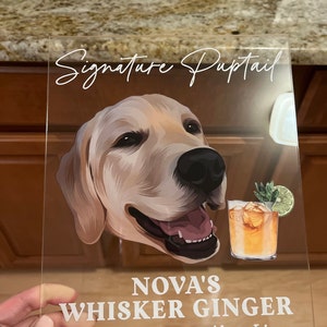 Dog Signature Drink Sign Dog Bar Acrylic Sign Open Bar - Etsy