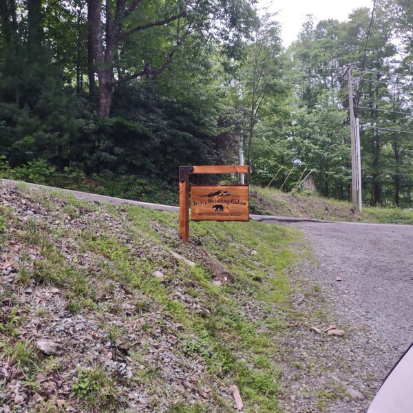 Rustic Live Edge Home Address Sign, Wooden Carved Address Sign, Custom ...