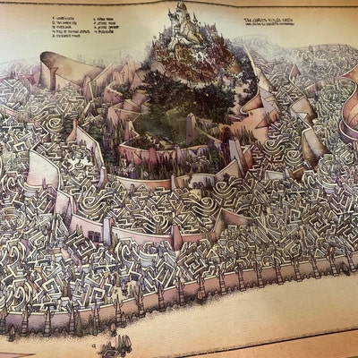 LABYRINTH Movie Map Original Illustration - Etsy