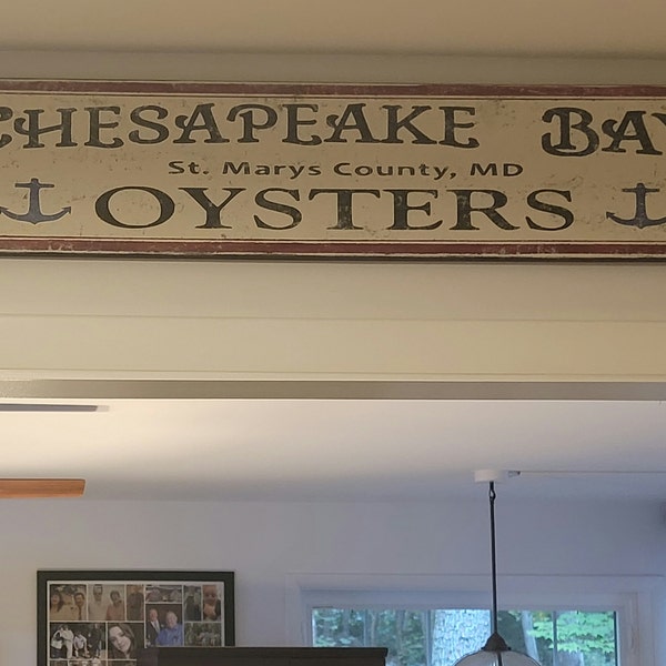 Chesapeake Bay Oysters Wood Sign - Handmade Wooden Decor - Etsy