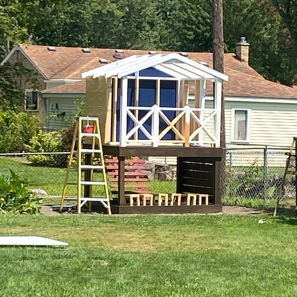 Playhouse Woodworking Plans - Outdoor Fort PDF Build Plans - Etsy