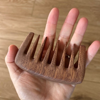 Premium Quality Wide Tooth Pocket Comb Redwood/ Wooden Hair Comb / Hair ...