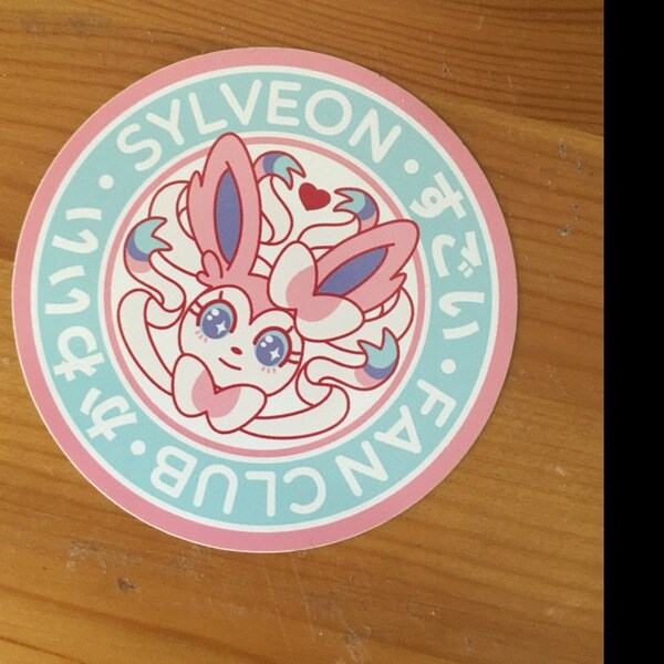 Vinyl Sticker, 'sylveon Fan Club' 8cm - Pokemon, Sylveon, Fairy ...